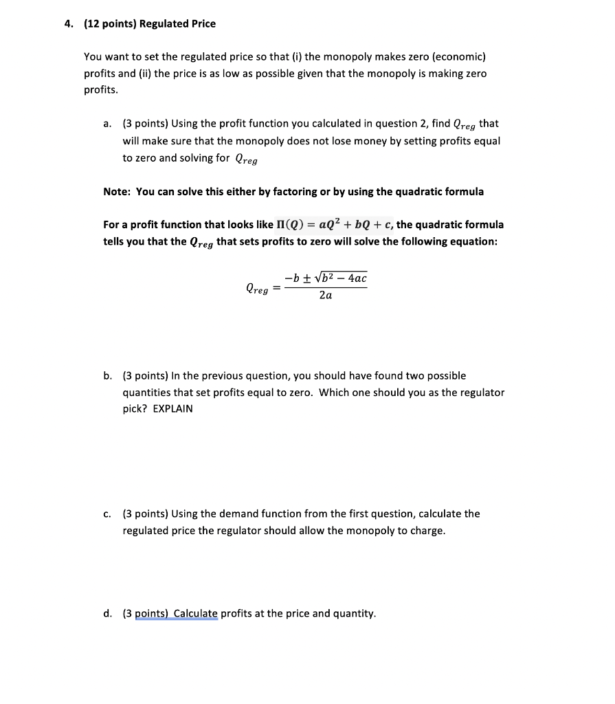 π= 175 * 1875 –138600 – 100(1875) Or P= 250 – | Chegg.com