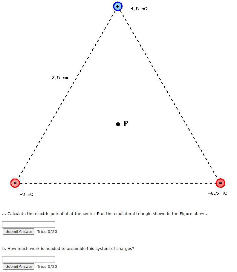Solved a. Calculate the electric potential at the center P | Chegg.com