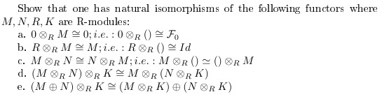 Solved Show that one has natural isomorphisms of the | Chegg.com