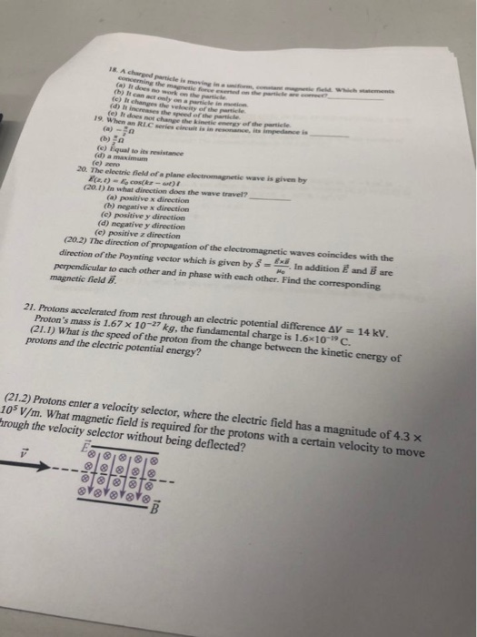 Solved the wire is moving, there wrine ia mulled wway from s | Chegg.com