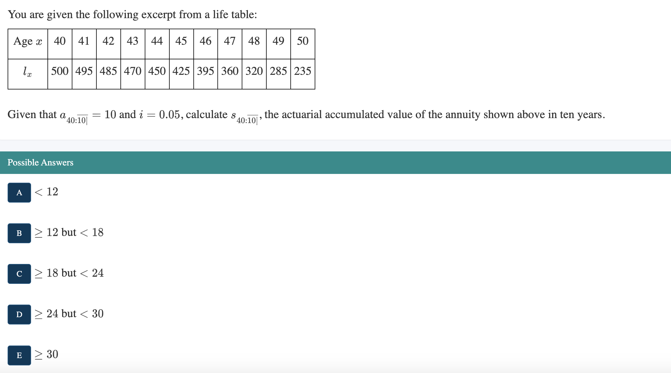 Solved You are given the following excerpt from a life | Chegg.com