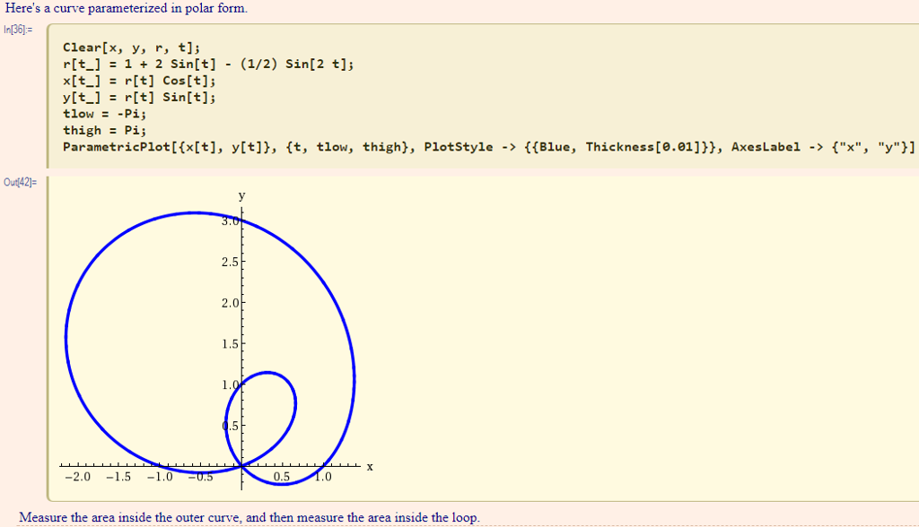 Solved Here's a curve parameterized in polar form Clear[x, | Chegg.com