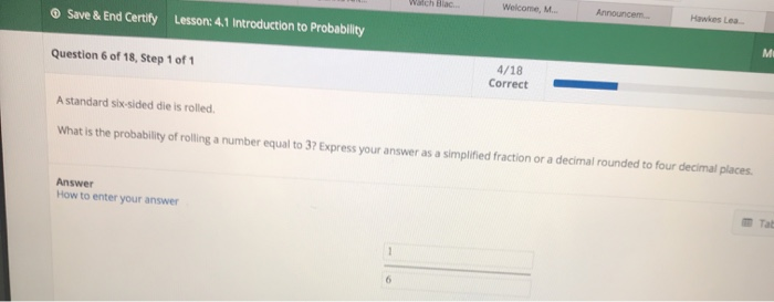 Solved Walch Blac Welcome, M.. Hawkes Lea Save &End Certify | Chegg.com