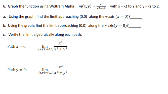 Solved 6. Graph the function using Wolfram Alpha m(x.y)- | Chegg.com