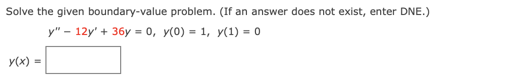 Solved Solve the given boundary-value problem. (If an answer | Chegg.com
