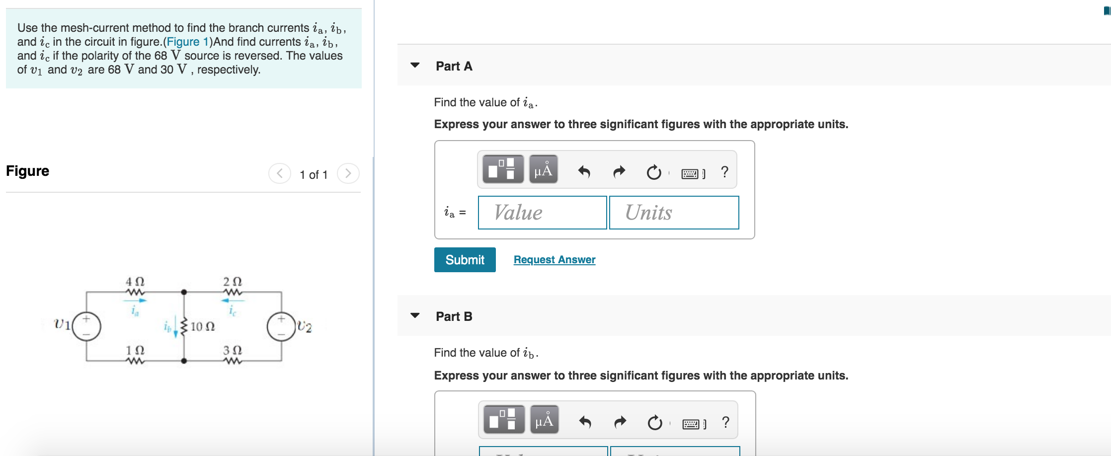 Solved Use the mesh-current method to find the branch | Chegg.com