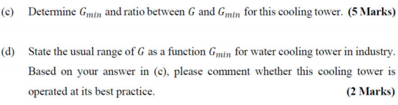 A forced-draft countercurrent water-cooling tower | Chegg.com
