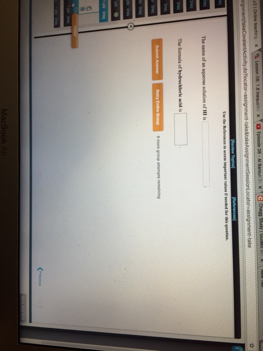 Solved The name of an aqueous solution of HI is | Chegg.com