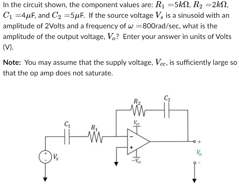 Solved In the circuit shown, the component values are: Rı | Chegg.com