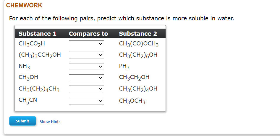 Solved For each of the following pairs, predict which | Chegg.com