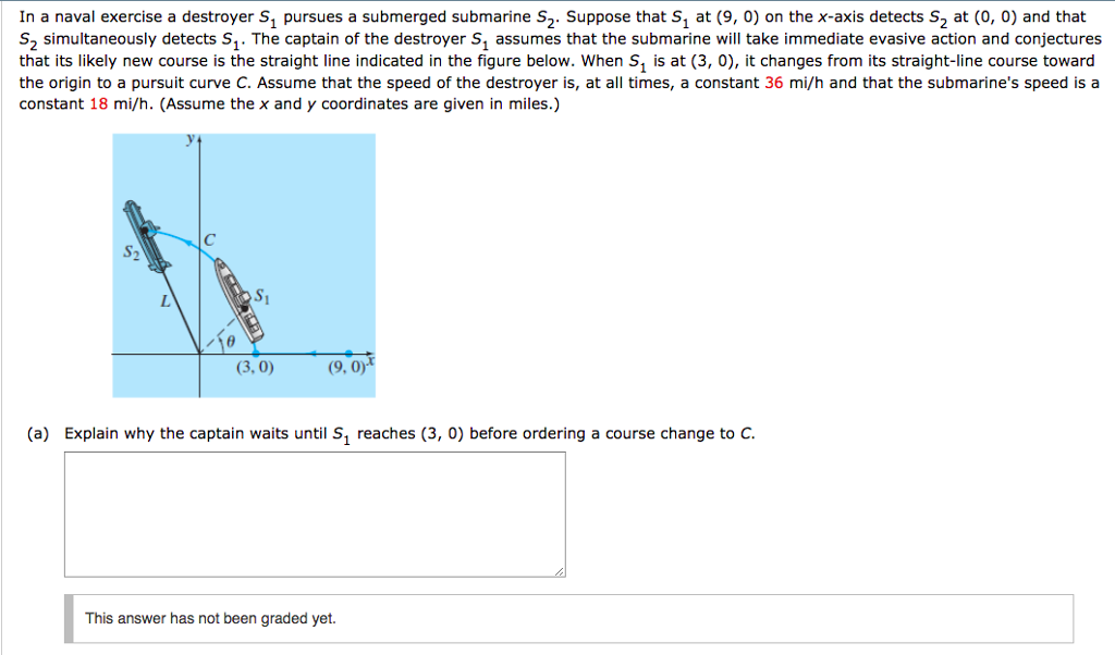 Solved In A Naval Exercise A Destroyer S1 Pursues A Chegg