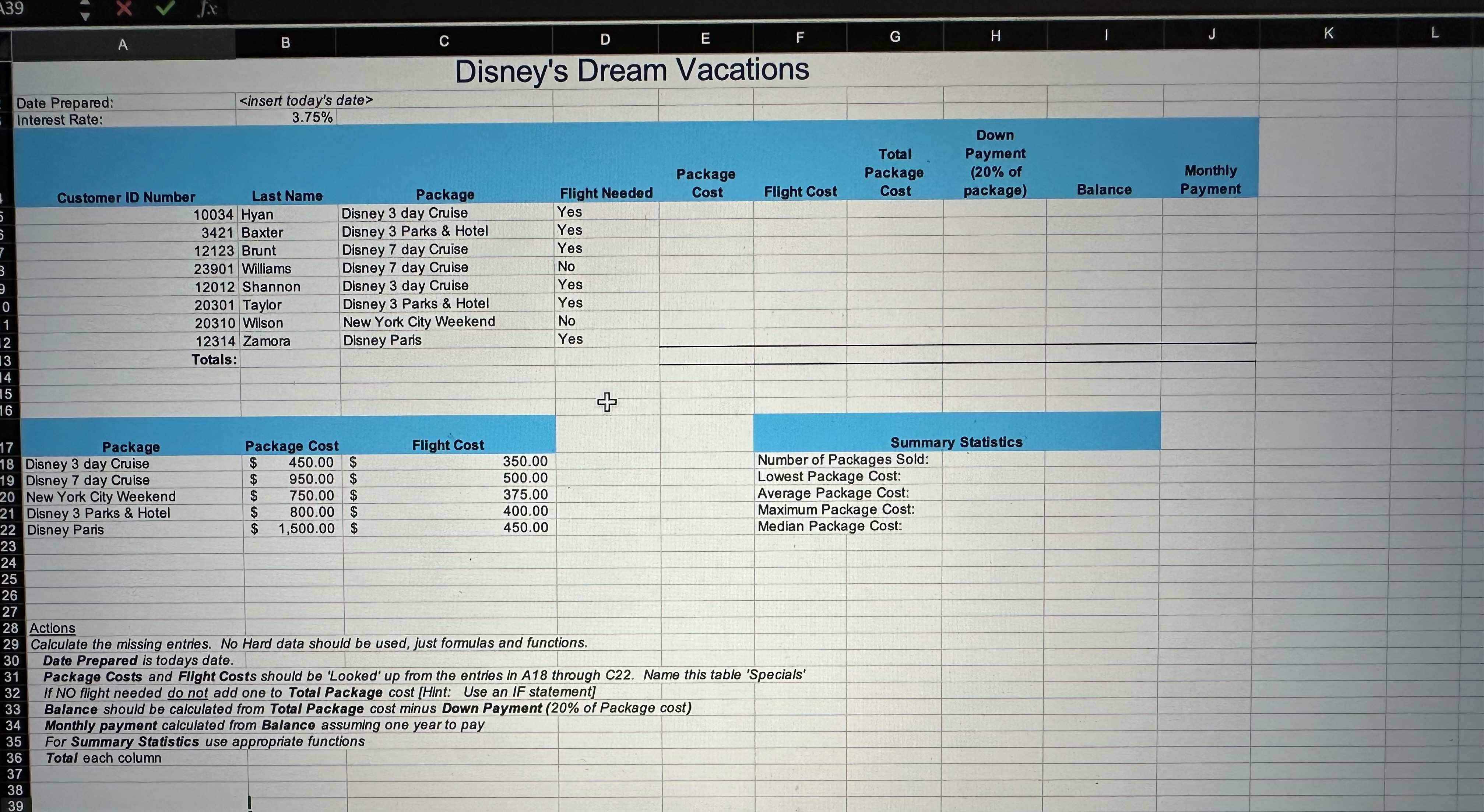 Solved Actions Calculate the missing entries. No Hard | Chegg.com