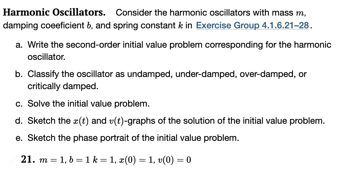 Solved Harmonic Oscillators. Consider the harmonic | Chegg.com