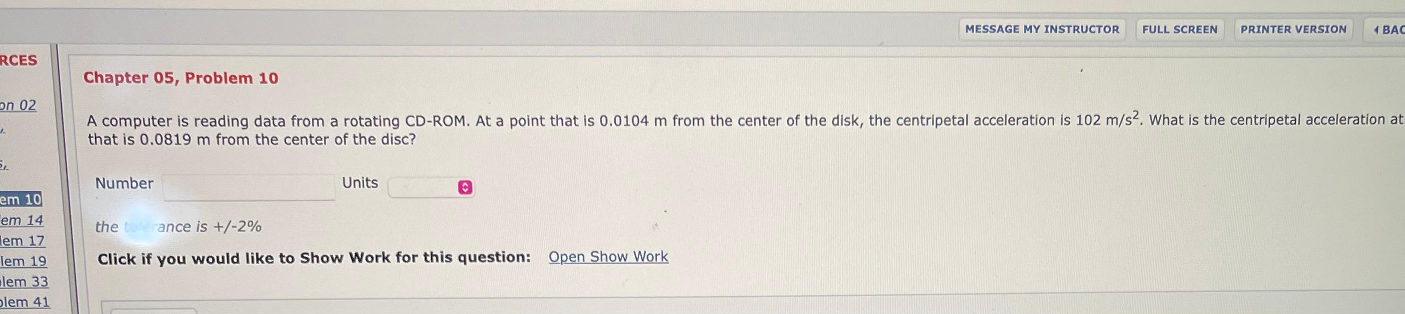 Solved MESSAGE MY INSTRUCTOR FULL SCREEN PRINTER VERSION BAC | Chegg.com