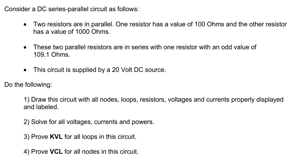Solved Consider a DC series-parallel circuit as follows: Two | Chegg.com