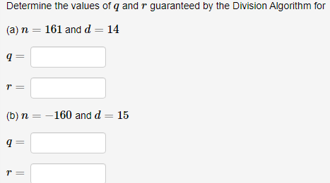 Solved Determine the values of q and r guaranteed by the | Chegg.com