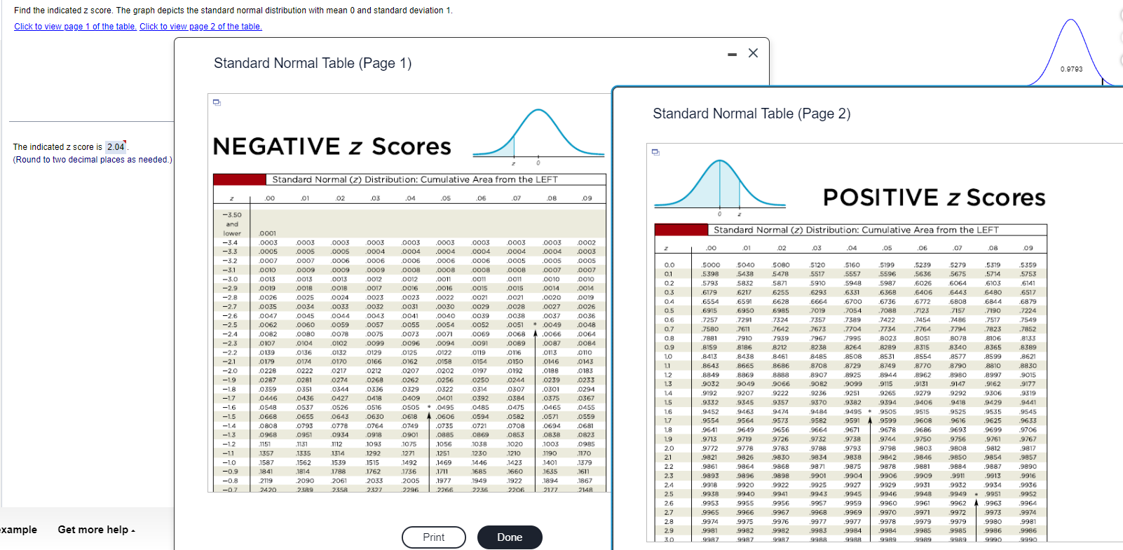 Solved Find the indicated z score. The graph depicts the | Chegg.com