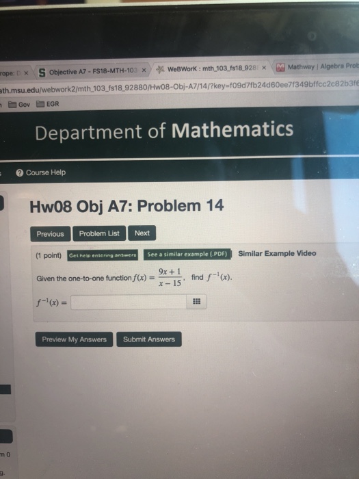 Solved M Mathway 1 Algebra Prot: × .), weBworK : | Chegg.com Solved M Mathway 1 Algebra Prot: × .), weBworK : | Chegg.com