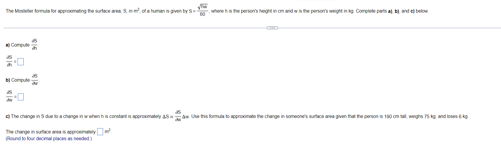 Solved √hw The Mosteller formula for approximating the | Chegg.com