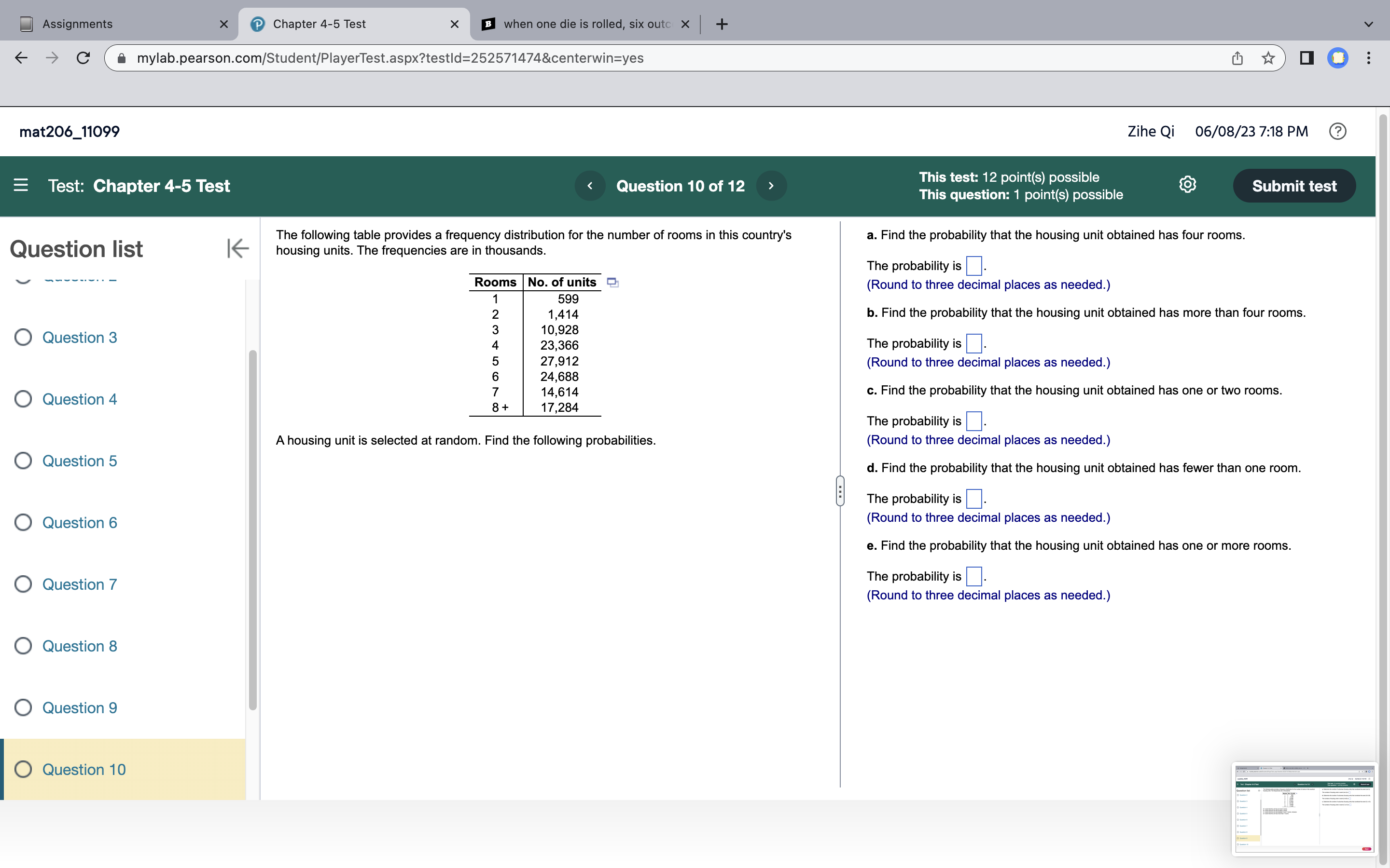 Solved estion list Question 3 Question 4 Question 5 Question | Chegg.com