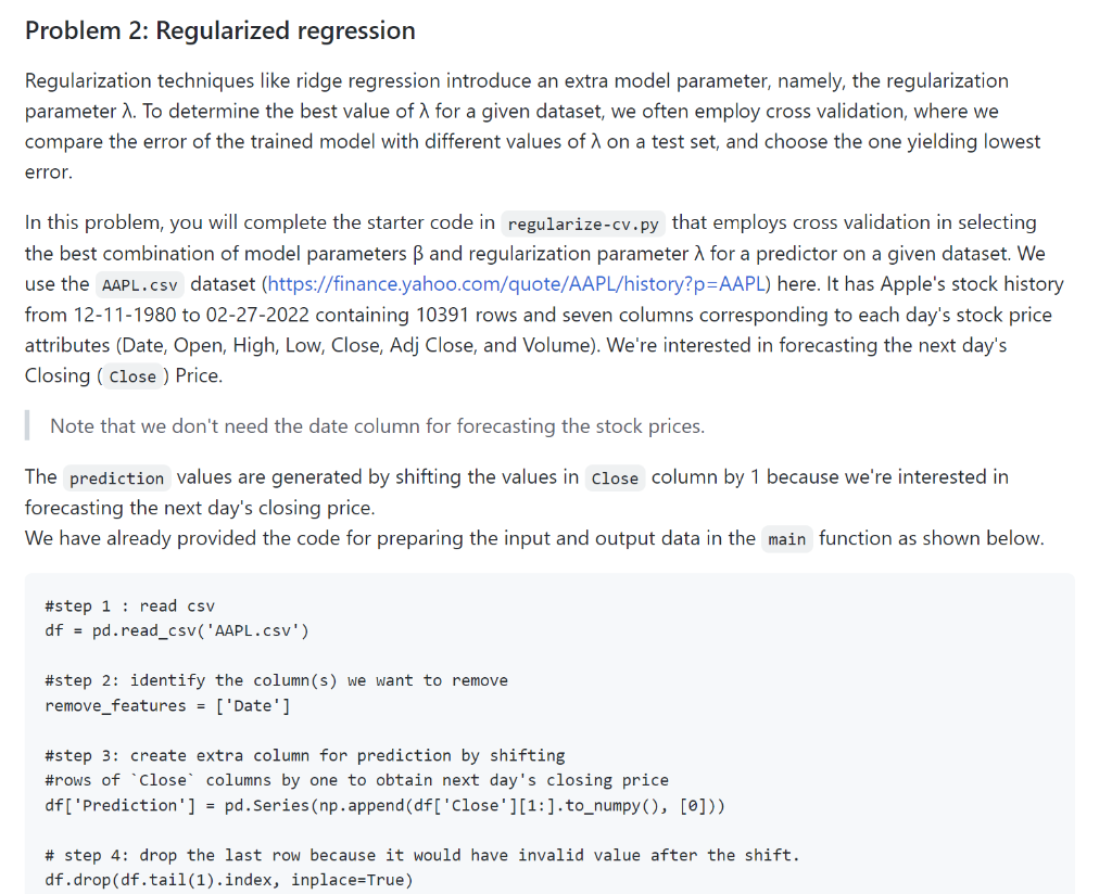 Solved Problem 1: Polynomial regression A common | Chegg.com