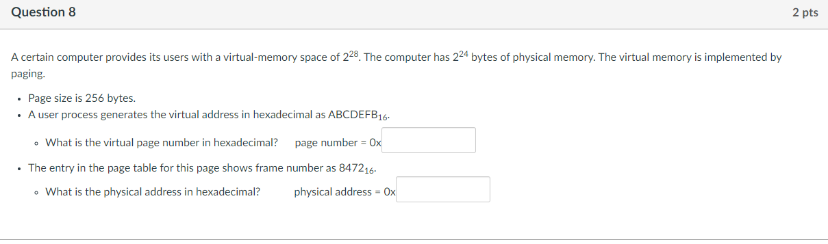 Solved A certain computer provides its users with a | Chegg.com