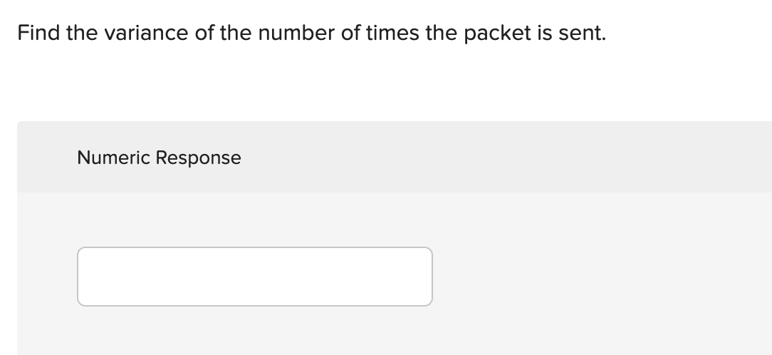 Solved A computer sends a packet of information along a | Chegg.com
