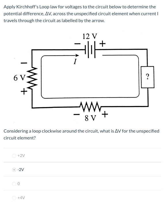 Solved Apply Kirchhoff's Loop law for voltages to the | Chegg.com