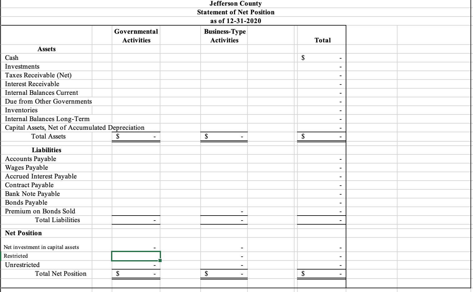 Solved The fund-basis financial statements of Jefferson | Chegg.com