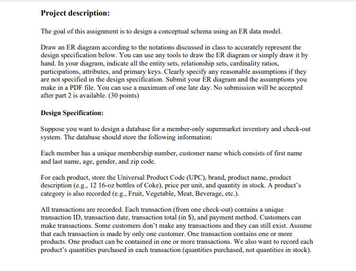 Solved Project description: The goal of this assignment is | Chegg.com