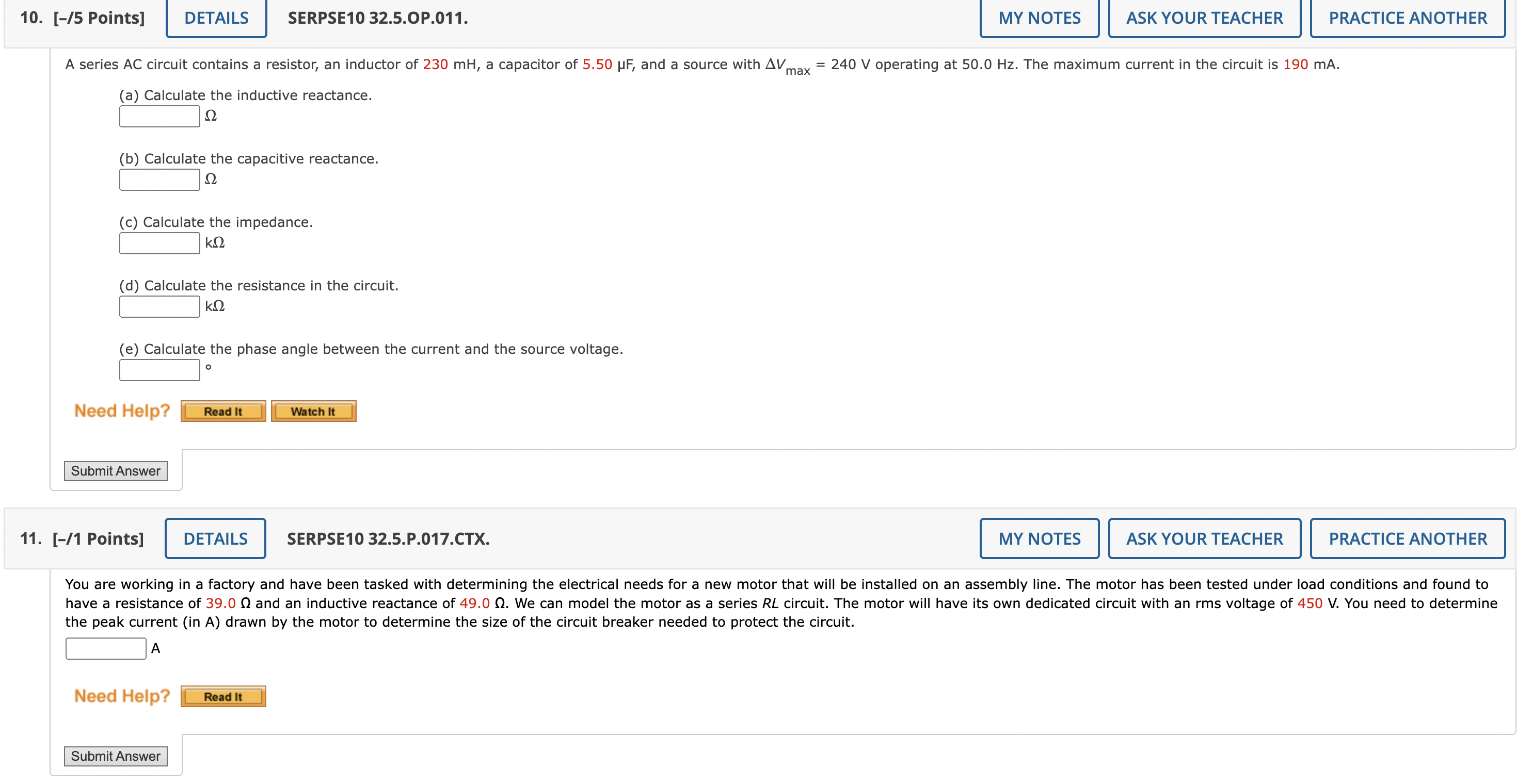 Solved (a) Calculate the inductive reactance. I Ω (b) | Chegg.com