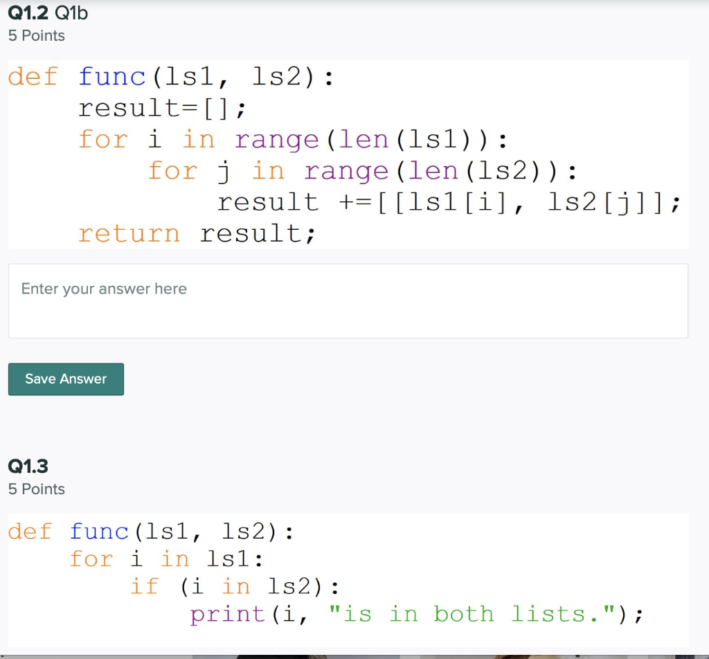 Solved Q1 Q1 15 Points Determine the Big Theta run time of | Chegg.com