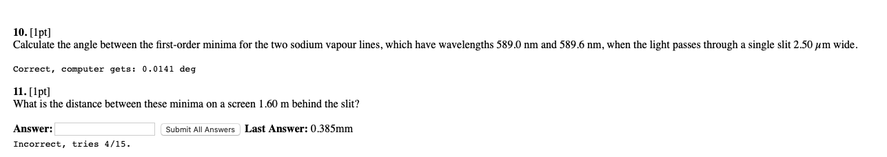 Solved 10. [1pt] Calculate the angle between the first-order | Chegg.com