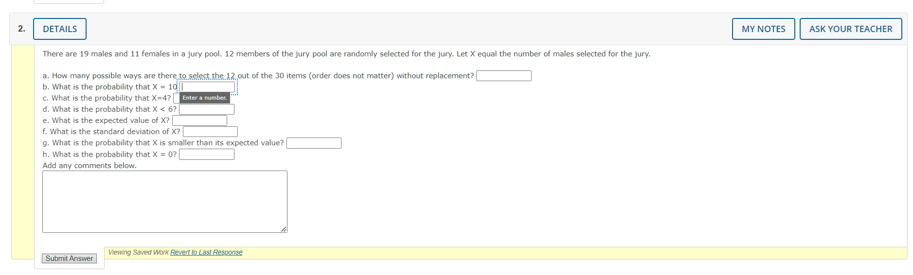 Solved There are 19 males and 11 females in a jury pool. 12 | Chegg.com
