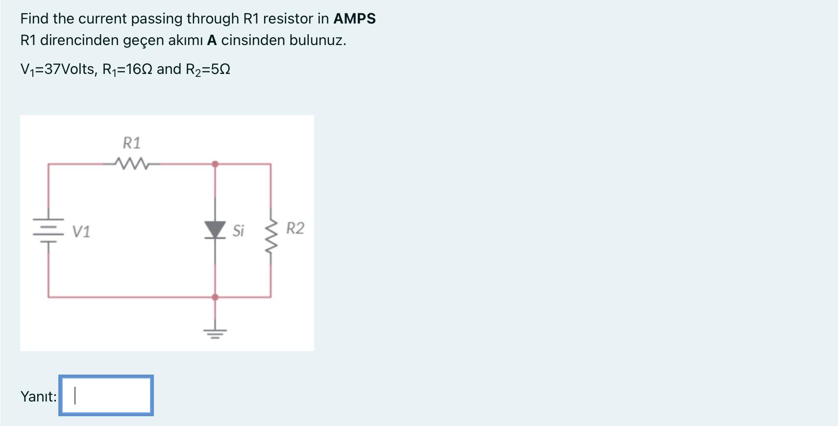 Solved Find the current passing through R1 resistor in AMPS | Chegg.com