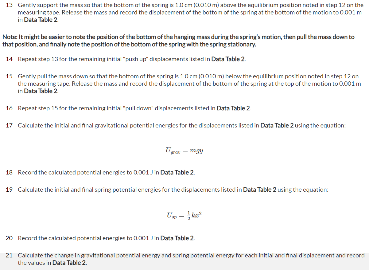 Solved Exercise 1 Spring Constant In this exercise you will | Chegg.com