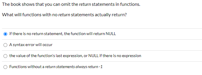 Solved The book shows that you can omit the return | Chegg.com
