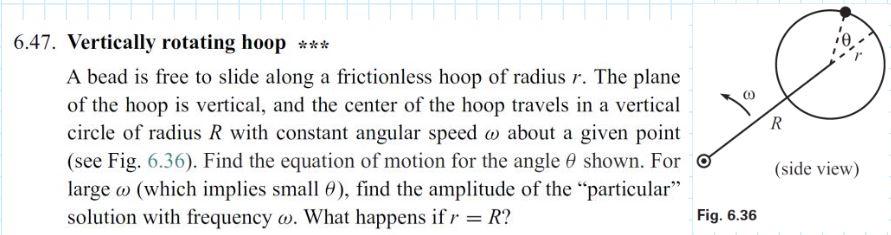 Solved 47. Vertically rotating hoop ∗∗∗ A bead is free to | Chegg.com