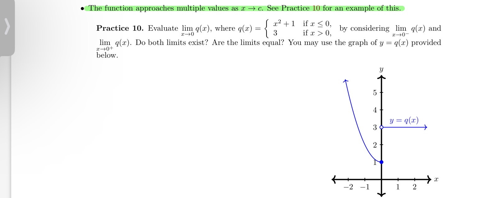 Solved The function approaches multiple values as x→c. See | Chegg.com