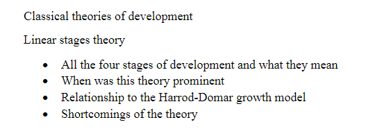 Solved Classical theories of development Linear stages | Chegg.com