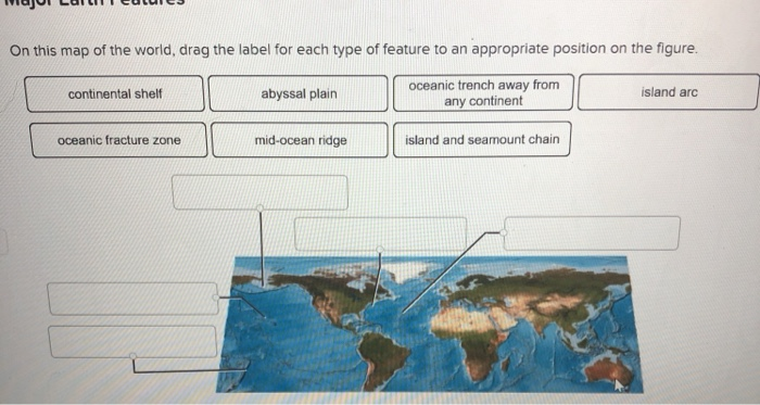Solved On this map of the world, drag the label for each | Chegg.com