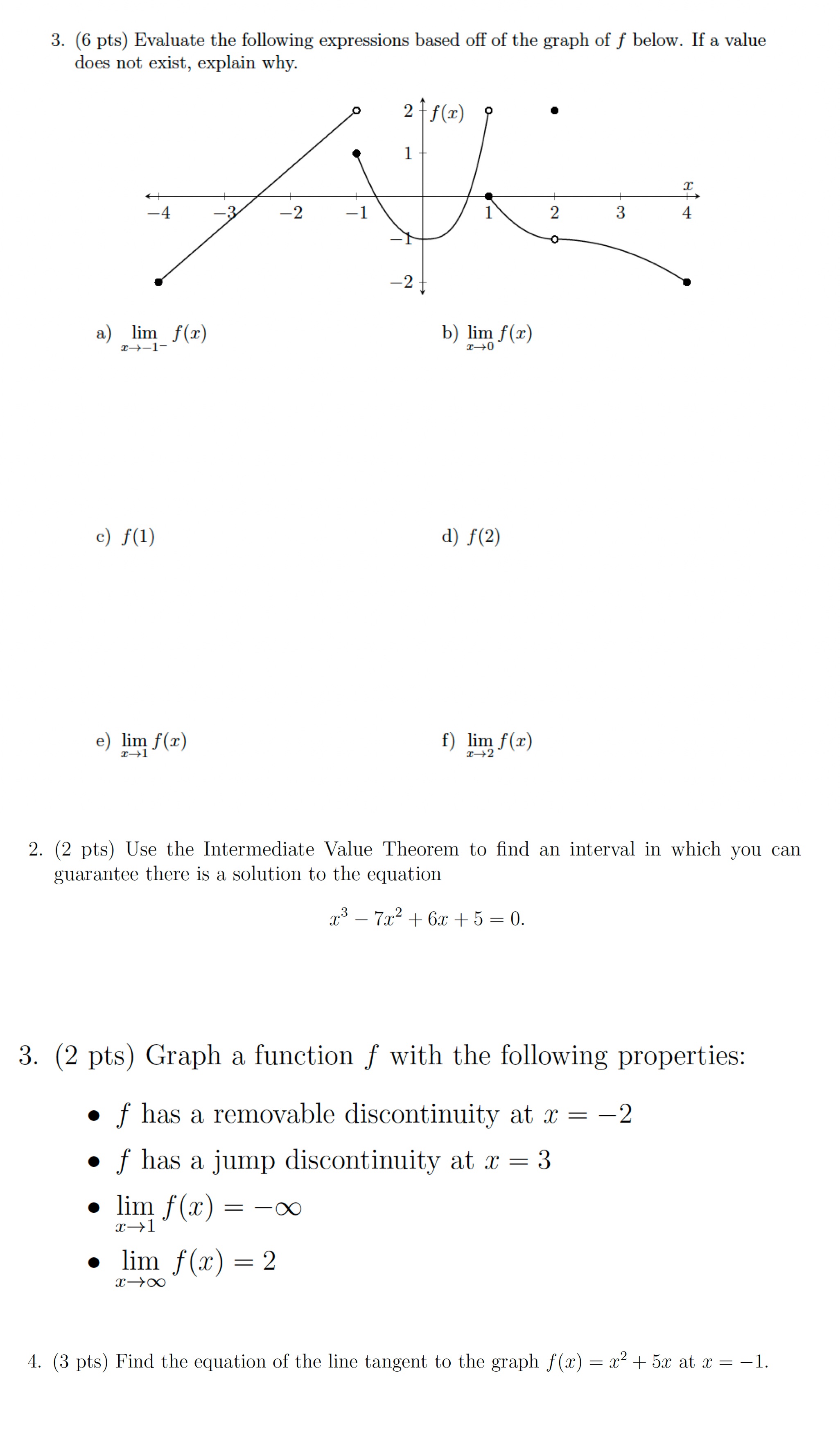 Solved 3. (6 pts) Evaluate the following expressions based | Chegg.com