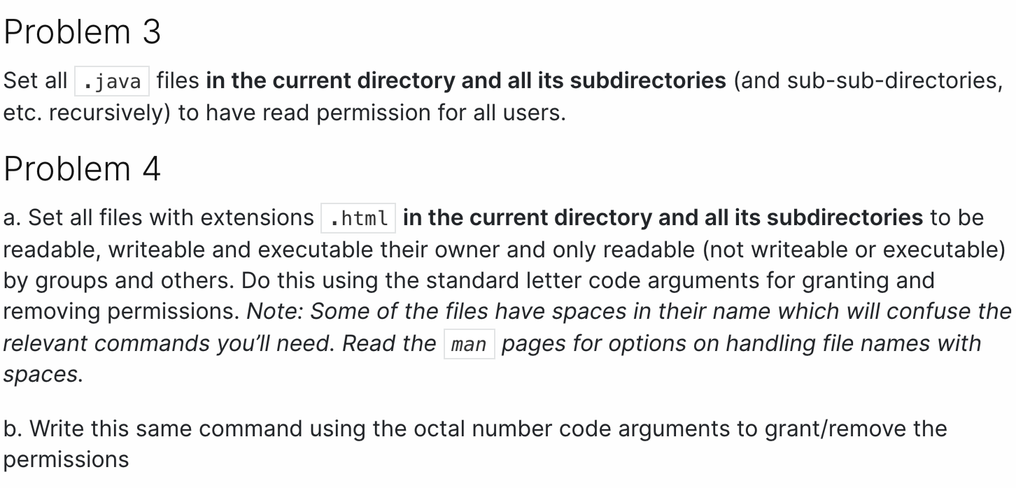 Solved Problem 3 Set all .java files in the current | Chegg.com