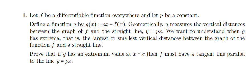 Solved Let f ﻿be a differentiable function everywhere and | Chegg.com