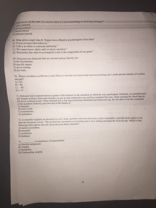 Solved hat do we call the state of a neuron when it is not | Chegg.com