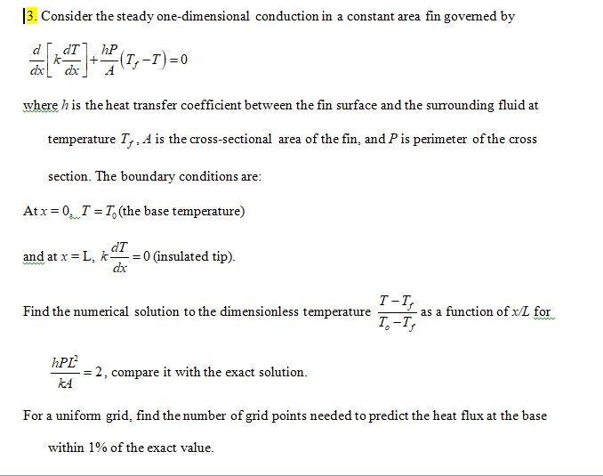 13. Consider the steady one-dimensional conduction in | Chegg.com