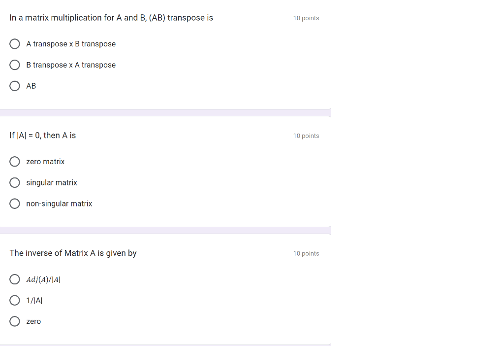 Solved In A Matrix Multiplication For A And B Ab Transpose