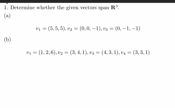 Solved 3. Is the following subset a basis for R3? Justify | Chegg.com
