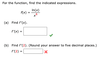 Solved For the function, find the indicated expressions. | Chegg.com