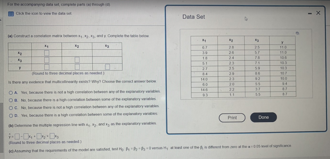 Solved For the accompanying data set, complete parts (a) | Chegg.com